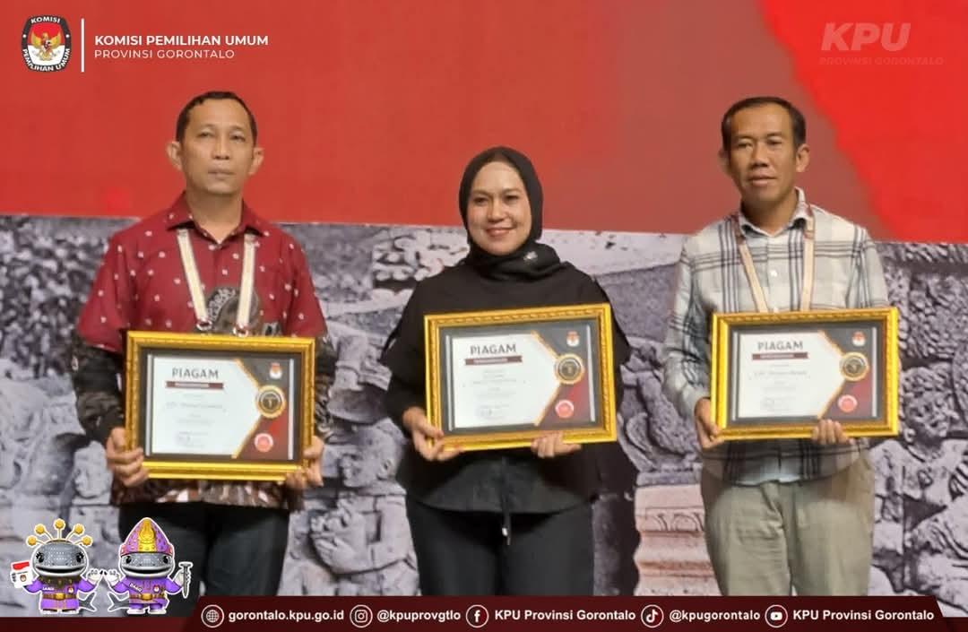 KPU Provinsi Gorontalo Raih Penghargaan Nasional di Dua Kategori Penting - otanaha.id